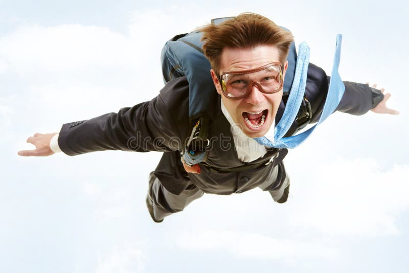 Flying man stock image. Image of environment, male, eyeglasses - 16288373