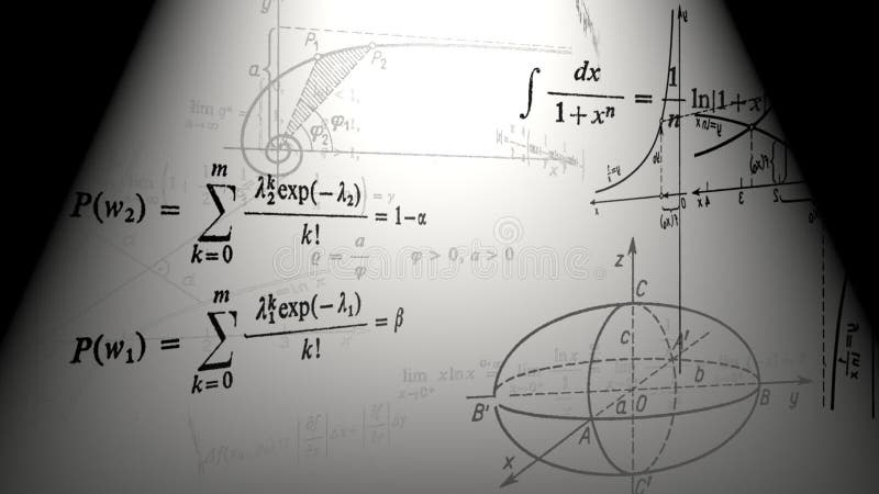 Flying Mathematical Formulas and Graphs. Stock Video - Video of ...
