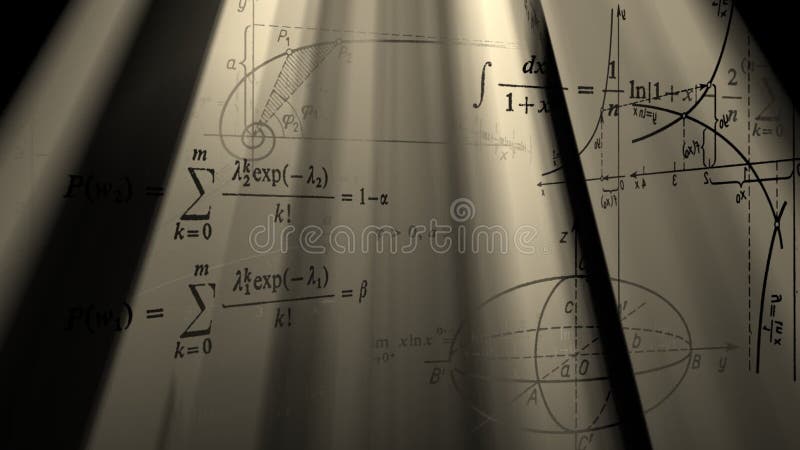 Flying Mathematical Formulas and Graphs. Loopable. Stock Footage ...