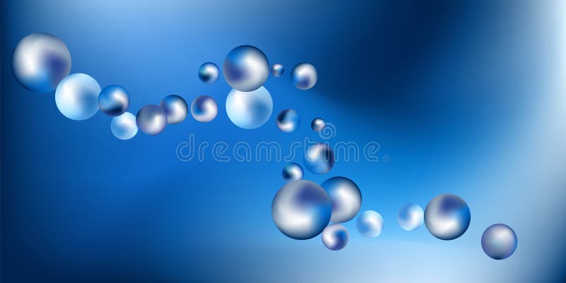 Flying Metal Balls of Different Sizes on a Gradient Background ...