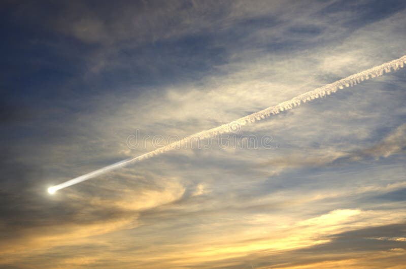 Flying meteor stock image. Image of atmosphere, danger - 14042263