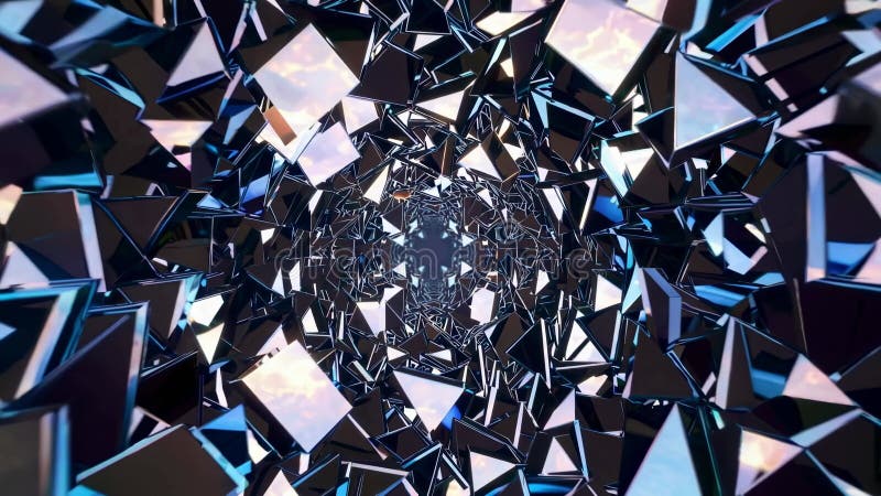 Flying through Mirrored Kaleidoscope Tunnel VJ Loop Background Stock ...