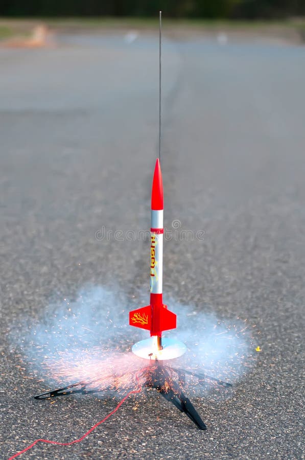 Flying model rocket stock image. Image of childrens, model - 28629621