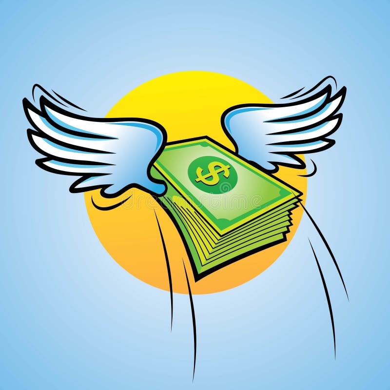 Flying Money Vector Design stock vector. Illustration of rain - 318774837