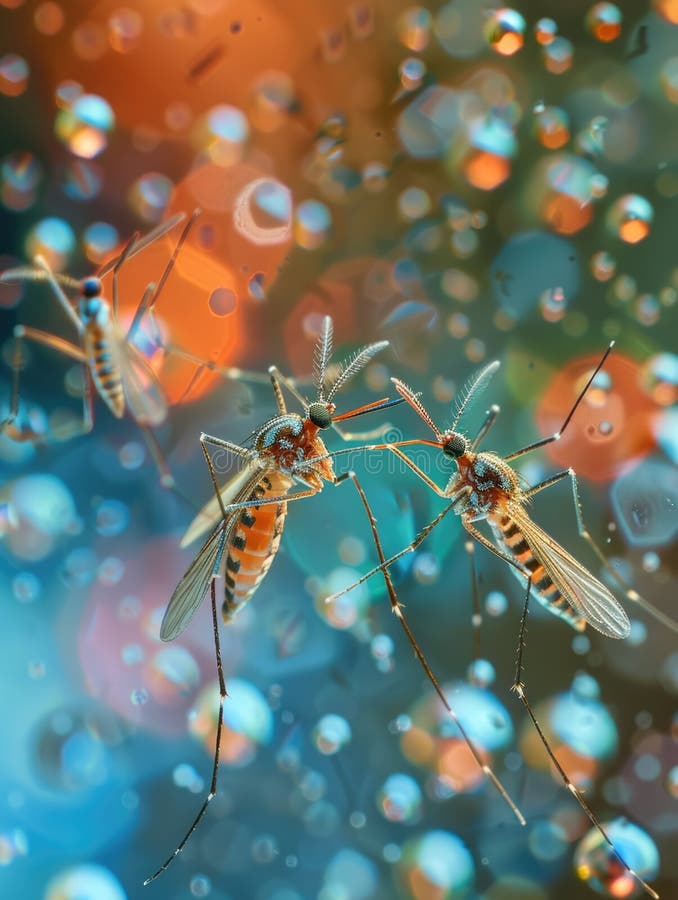 Flying Mosquitoes stock photo. Image of generated, wildlife - 374213666