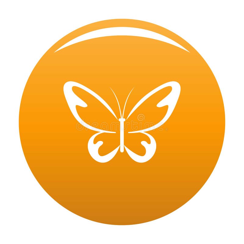 Flying moth icon orange stock illustration. Illustration of simple ...