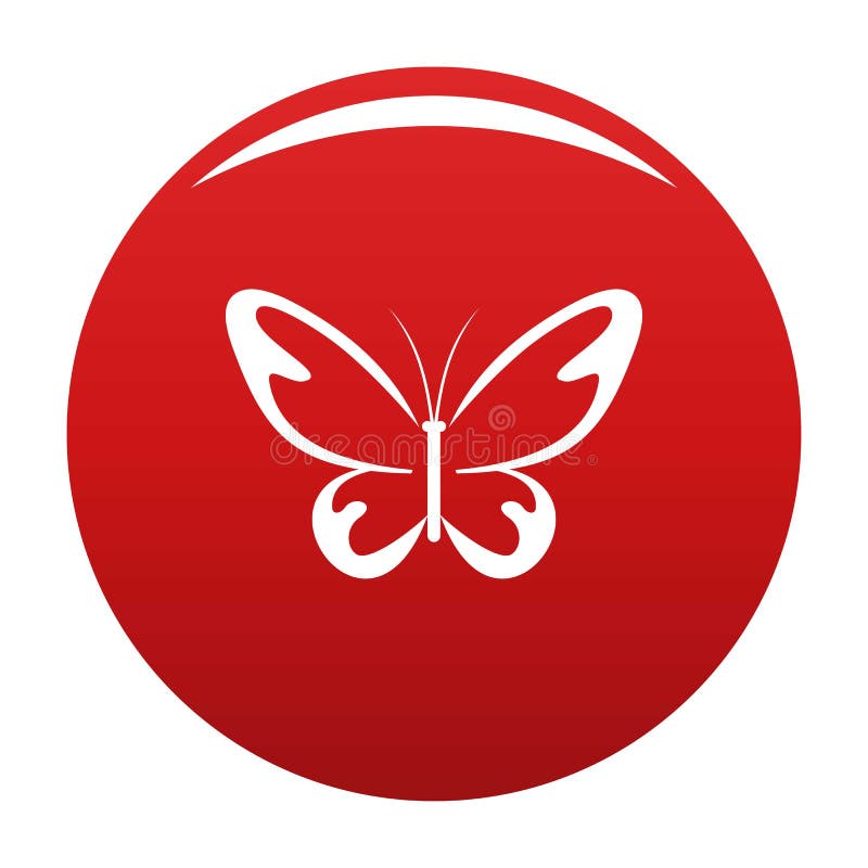 Flying Moth Icon Vector Red Stock Vector - Illustration of decorative ...