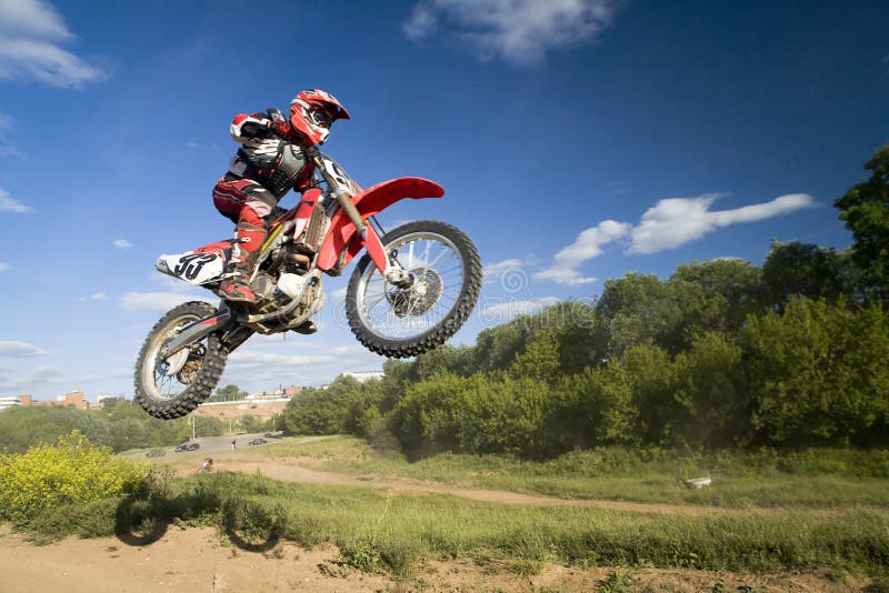 Flying moto stock image. Image of cross, motox, hanging - 2649831