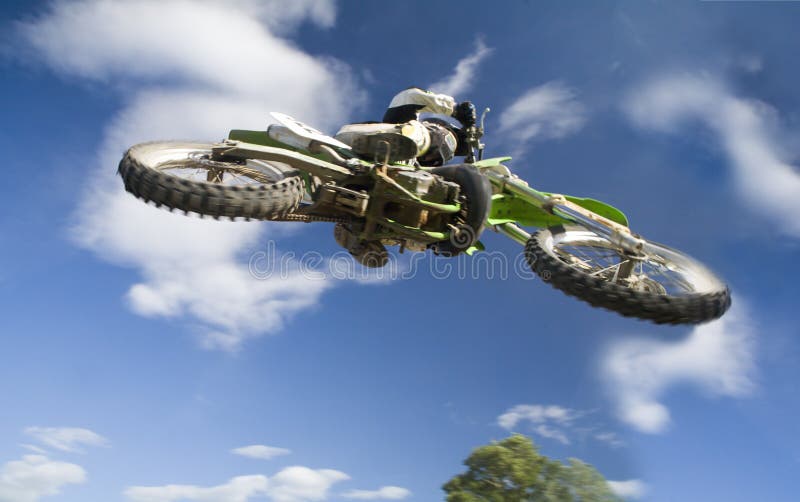 Flying moto stock image. Image of cross, motox, hanging - 2649831