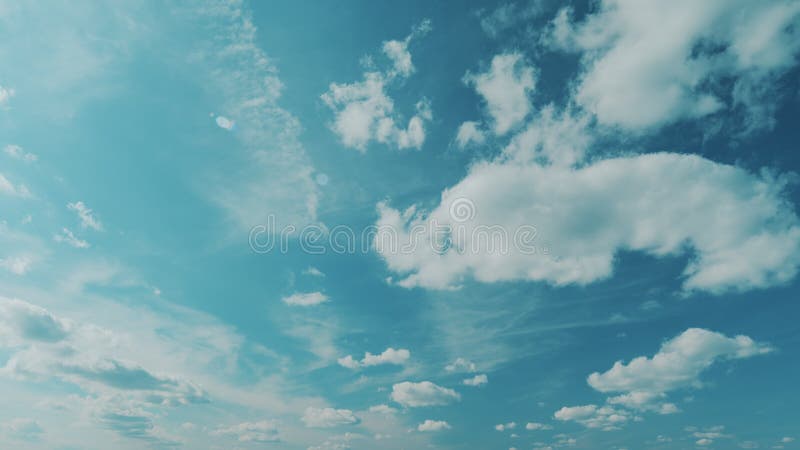 Flying Moving White Clouds in a Blue Sky. Blue Sky Background with Many ...