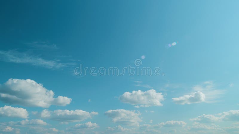 Flying Moving White Clouds in a Blue Sky. Blue Sky Background with Many ...