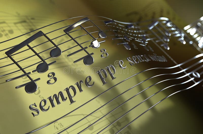 Flying musical notes stock illustration. Illustration of shiny - 18721152