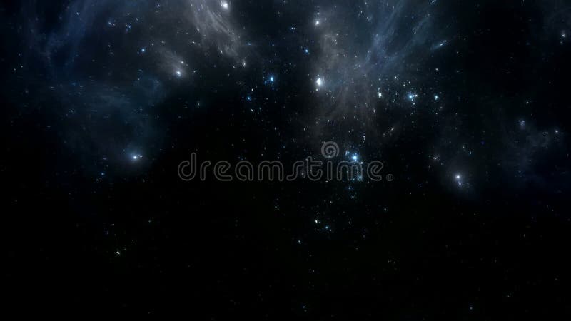 Flying through Nebula and Star Fields in Deep Space Stock Video - Video ...