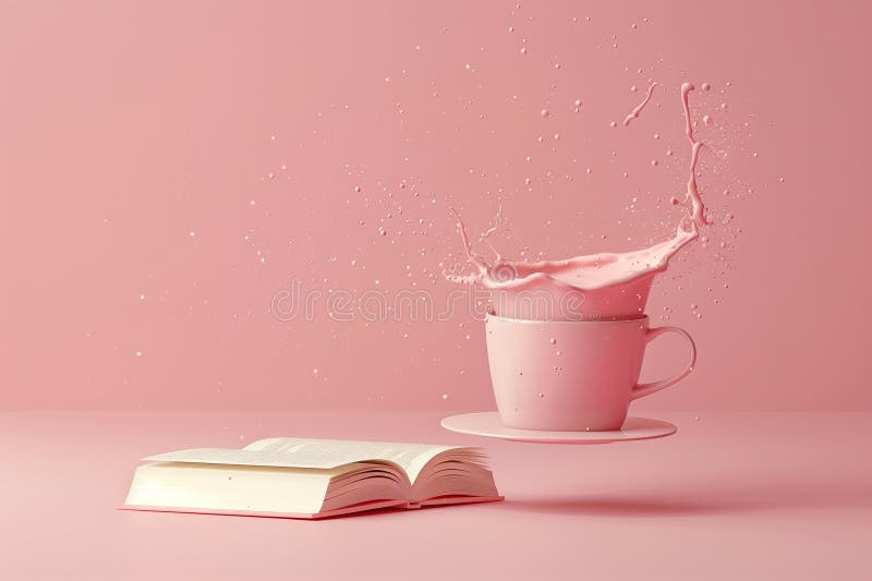 Flying Notebook Mockup Minimalistic Space Aesthetic with Copy Space ...