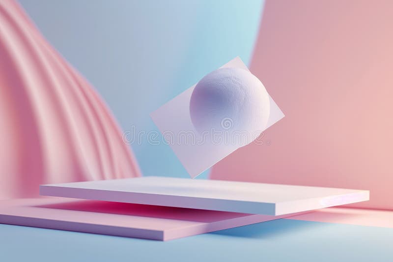 Flying Notebook Mockup Minimalistic Space Aesthetic with Copy Space ...