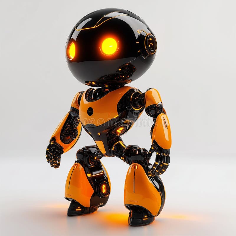 Hovering Robot with Plasma Flames Stock Illustration - Illustration of energy, orange: 378182872