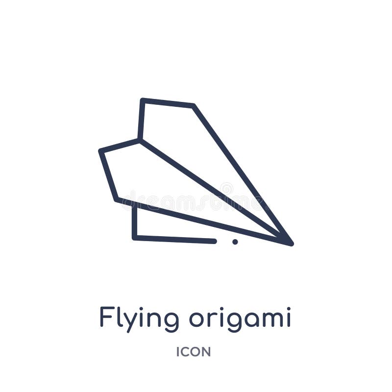 Linear Origami Icon from Free Time Outline Collection. Thin Line ...