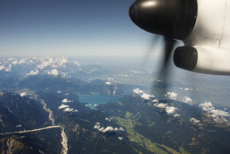 Flying over the Alps stock image. Image of altitude, blue - 11529513