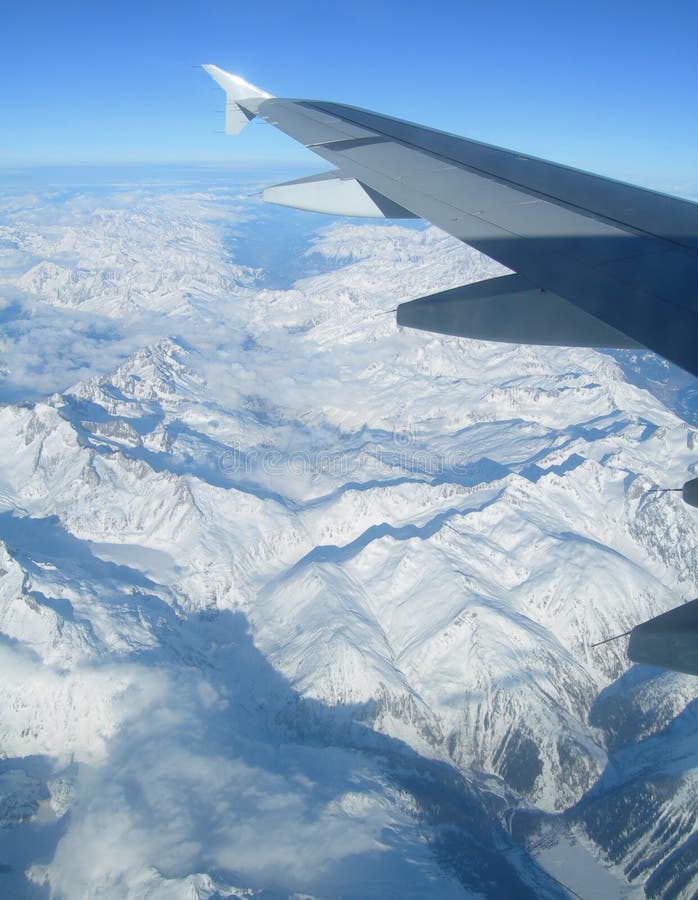 Flying over the Alps stock image. Image of european, alps - 8722367