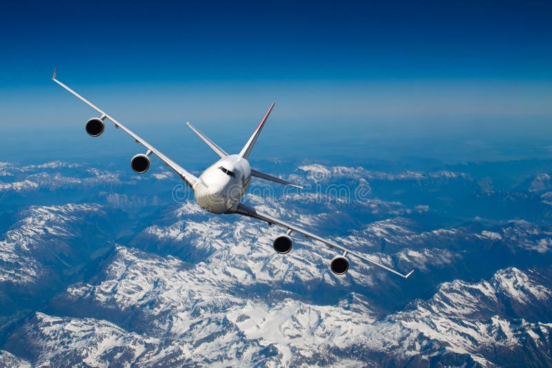 Flying over the Alps stock image. Image of aviation - 110964193