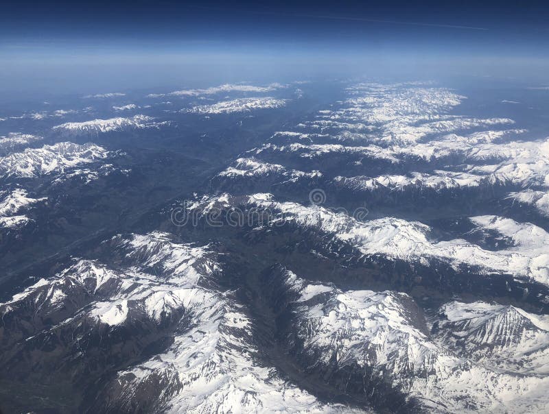 Flying Over the Austrian Alps Stock Photo - Image of alps, scenery ...