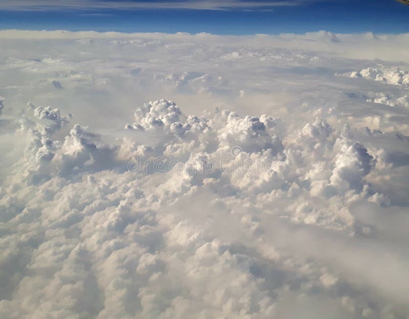 Flying Over Clouds, Cotton Flakes Stock Image - Image of clouds, flying ...