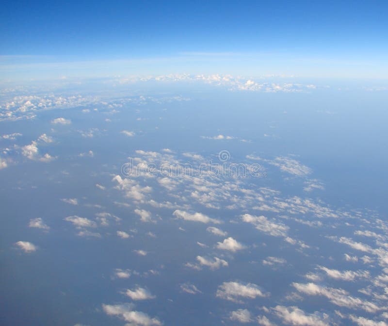 Flying Over Clouds with Infinite Sky Stock Image - Image of spread ...