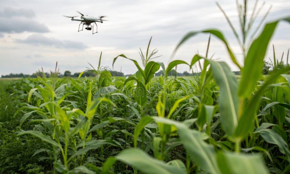 Flying Over Crops, How Drone Technology is Changing Farming Stock Photo ...