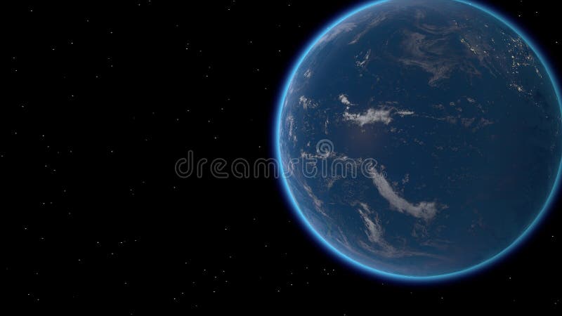 Flying Over the Earth`s Surface, 3D Rendering. Stock Illustration ...