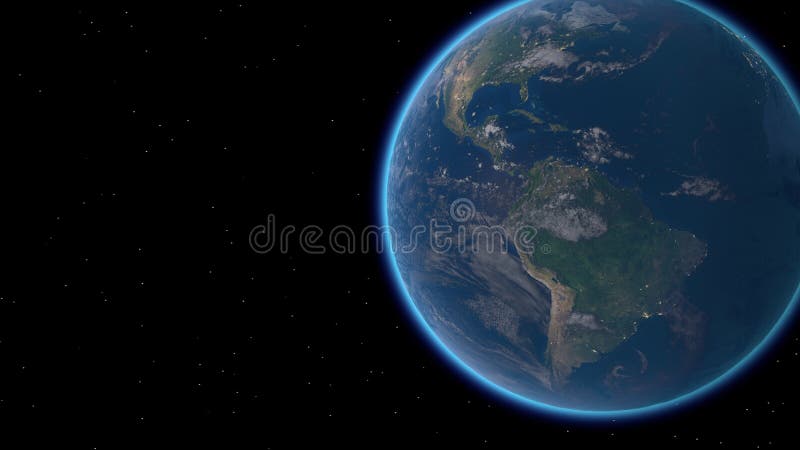Flying Over the Earth`s Surface, 3D Rendering. Stock Illustration ...
