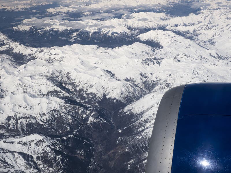 Flying Over the Italian Alps Stock Photo - Image of people, flying ...