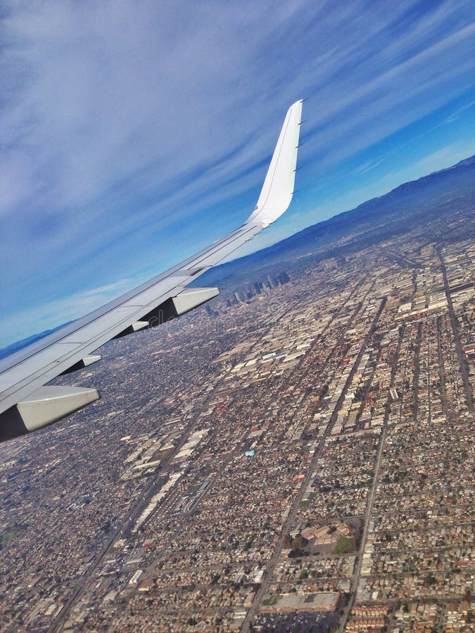 Flying over LA stock photo. Image of flying, angeles - 57043624