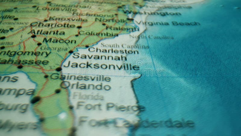 Flying Over the Map with All US States and Cities Stock Video - Video ...