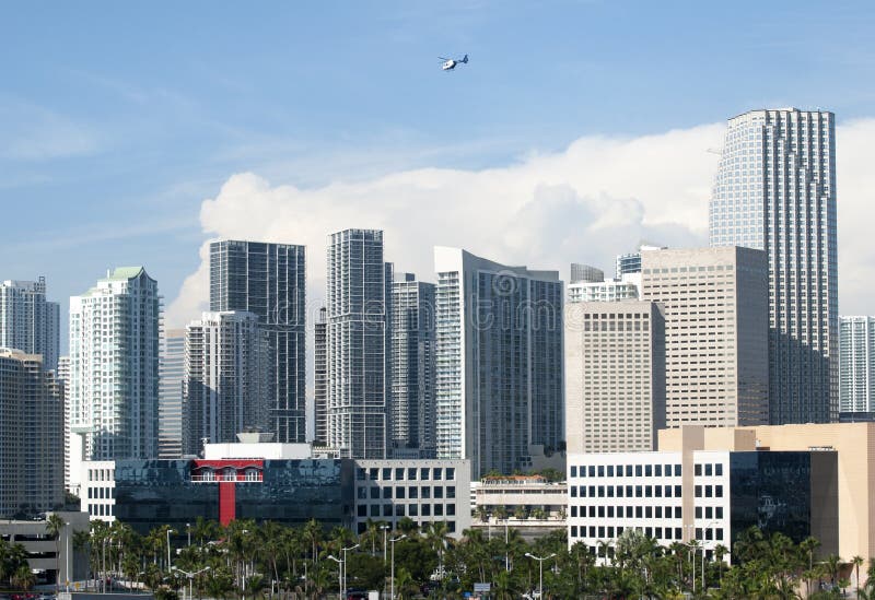 Flying Over Miami stock photo. Image of city, architecture - 134938178