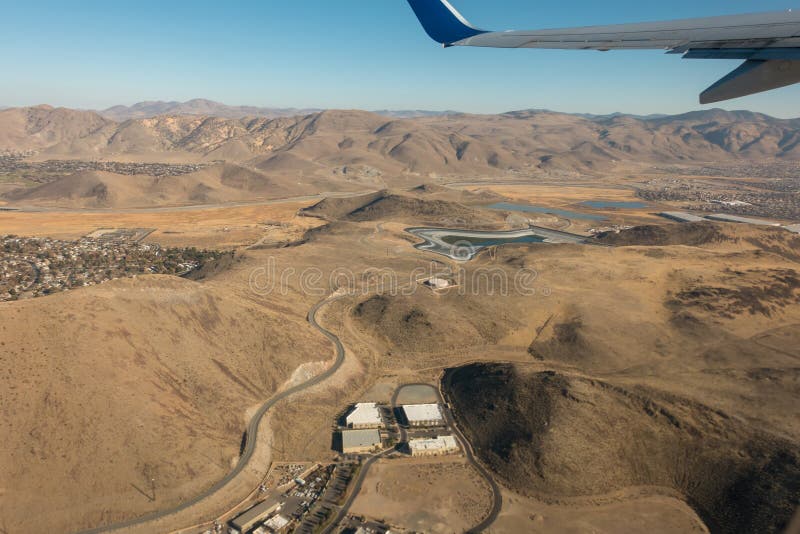 Flying Over Reno Nevada and the Rockies Stock Image - Image of rose ...