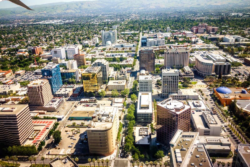 Flying Over San Jose California Editorial Stock Photo - Image of angle ...