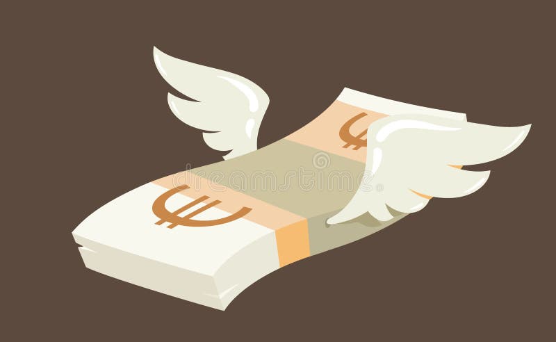 Flying Pack of European Currency Stock Vector - Illustration of cash ...