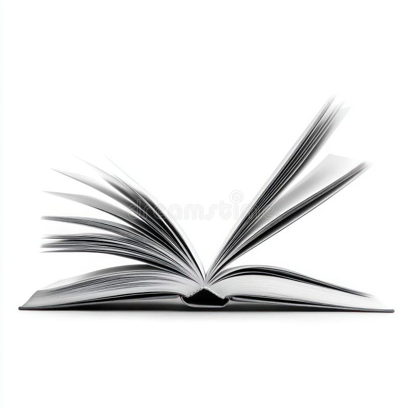 Flying Pages of an Open Book Stock Photo - Image of simple, innovative ...