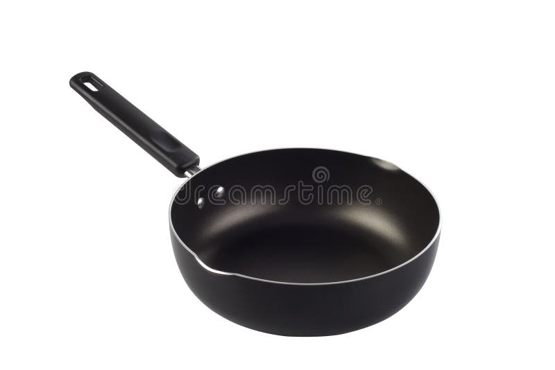 Flying Pan with Non-stick Surface Isolated Stock Image - Image of ...