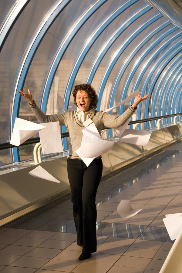 Flying paper stock image. Image of cast, women, adult - 7204021