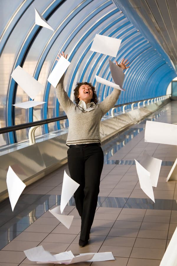 Flying paper stock image. Image of adult, person, working - 7314359