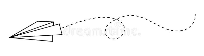 Paper Airplane Dotted Lines Stock Illustrations – 108 Paper Airplane ...