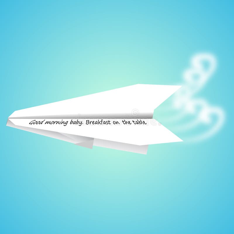 Flying paper airplane stock illustration. Illustration of creative ...