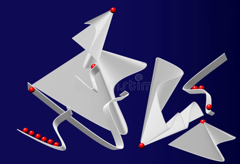 Flying Paper and balls stock illustration. Illustration of balls - 88830275