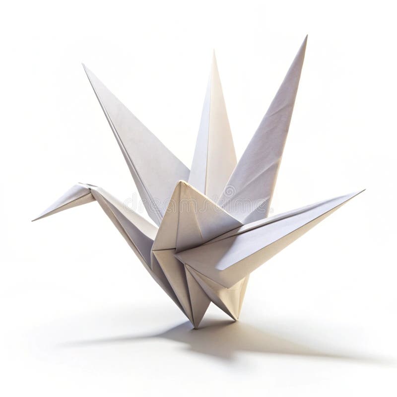 Flying Paper Crane stock illustration. Illustration of isolated - 367102404