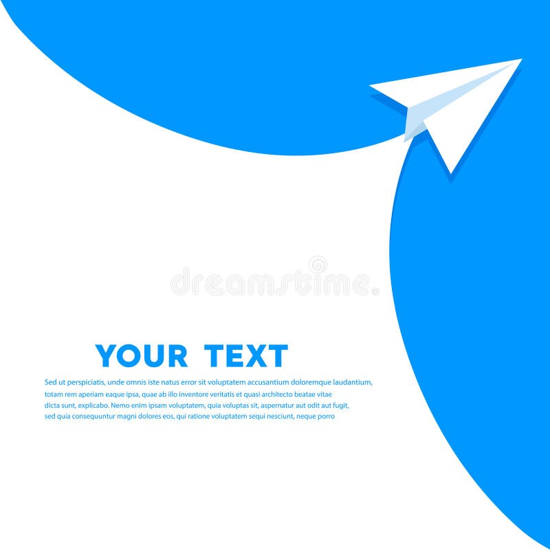 Flying Paper Plane on the Blue Sky Vector Icon Stock Vector ...