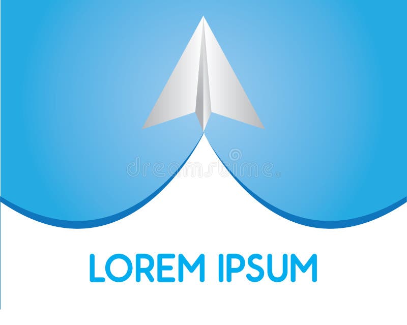 Flying Paper Plane Illustration Stock Vector - Illustration of abstract ...