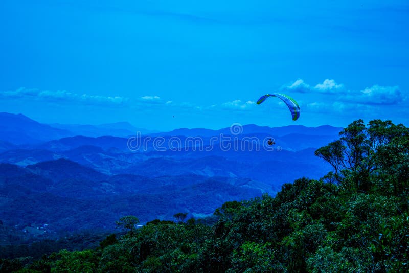 Flying Parachute stock photo. Image of summer, trees - 89419310