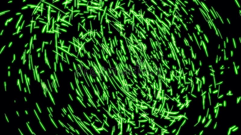 Flying Particles on a Black Background. Design. Cloud of Small Colorful ...