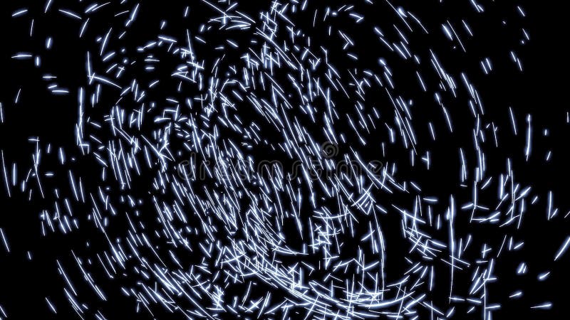 Flying Particles on a Black Background. Design. Cloud of Small Colorful ...